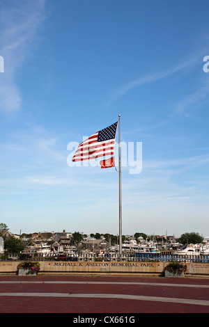 American flag, Hyannis, Cape Cod, New England, Massachusetts, USA Stock ...