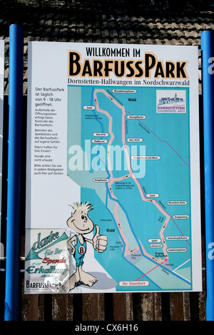 Washing feet at the Barfuss Park, Barefoot park in Black Forest ...