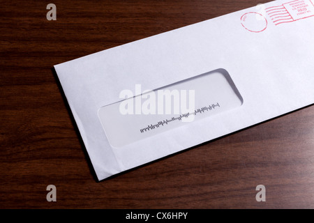 Barcode on mail envelope Stock Photo - Alamy