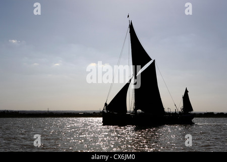 Thames sailing barge Pudge in the Swale estuary Stock Photo - Alamy