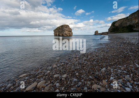 The coast sea and rocks at Marsden Bay near Whitburn County Durham ...