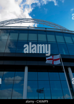 Detail of Wembley Stadium on Level 1 concourse showing arch, Wembley ...