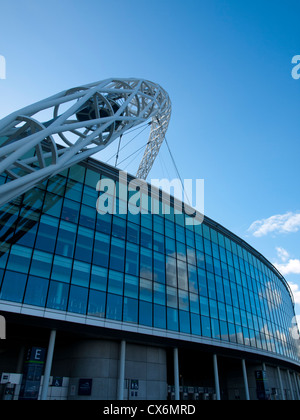Wembley Stadium arch on Level 1 concourse, Wembley, London, England ...