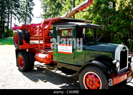 Restored antique 1930 Hayes-Anderson logging truck trailer unit on ...