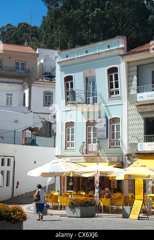 Monchique, street cafe, Portugal Stock Photo - Alamy