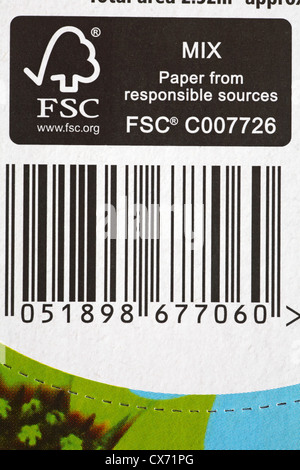 FSC Mix paper from responsible sources logo on purple pink envelope ...