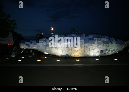 Famous fish statue in Belfast, Northern Ireland, UK Stock Photo - Alamy