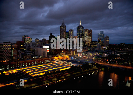Melbourne at night Stock Photo - Alamy