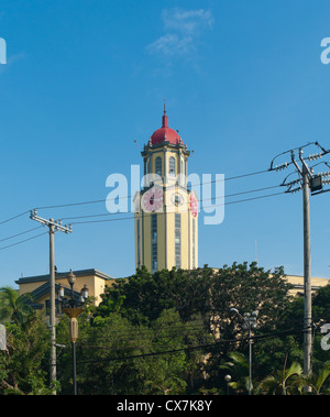 Clock tower of Manila City Hall in the historic center of Ermita ...