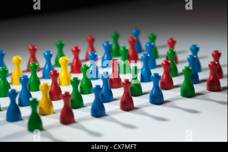 group of multi-colored people to represent social network, diversity ...