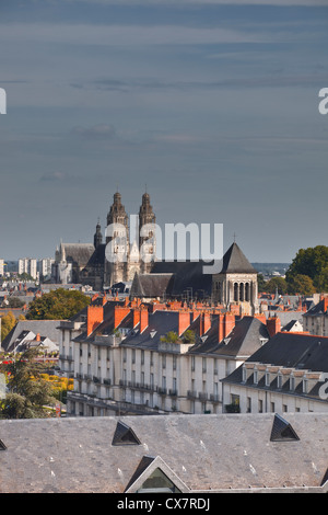 Looking across the rooftops of the city of Tours in France Stock Photo ...
