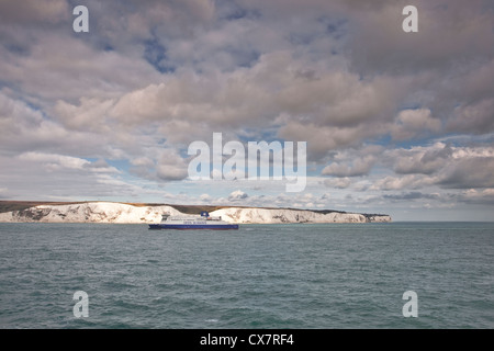 A DFDS ferry heads for the Port of Dover in Kent, as Storm Angus hits ...