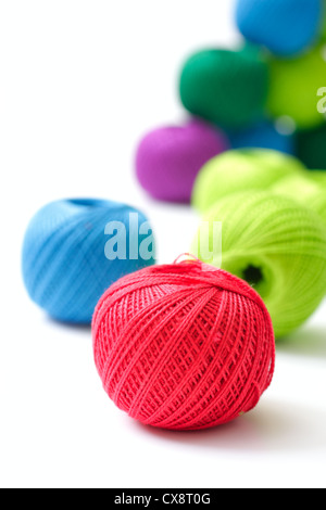 Colorful knitting yarns as background Stock Photo - Alamy