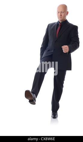 business man stepping forward . isolated on white Stock Photo - Alamy