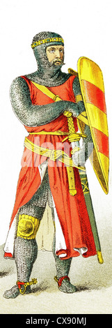 The figure represented here is an English knight in 1377. The ...