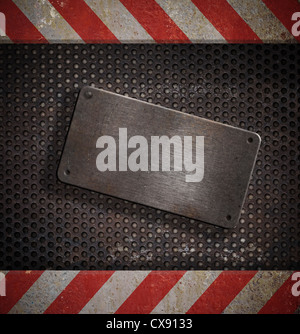 Grunge red metal sign background for your design with clipping path ...