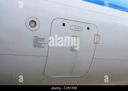 Hatch Door to an Airplane Stock Photo - Alamy