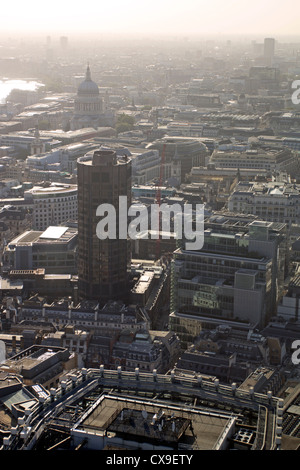 View over London from 40th floor of Heron Tower - City of London Stock ...