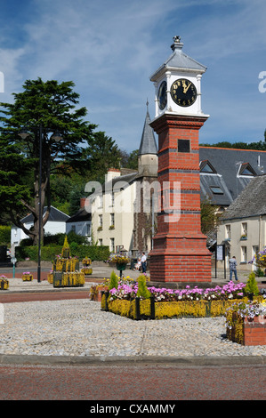 south wales usk south wales Twyn Square and victorian clock tower Usk ...