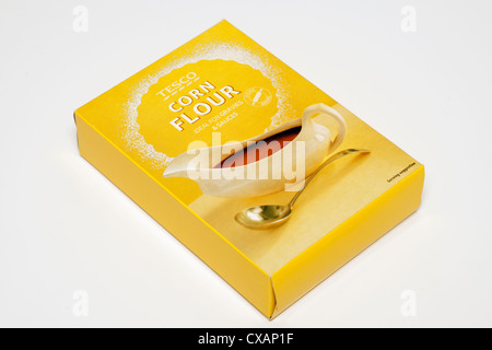 Box of Tesco Corn Flour Stock Photo - Alamy