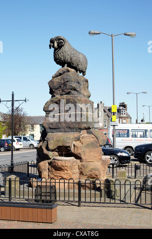 The Moffat Ram with clear blue sky behind. Moffat. Scotland Stock Photo ...
