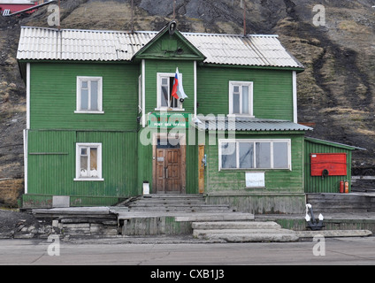 Barentsburg in Svalbard a Russian coal mining village Stock Photo - Alamy
