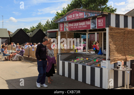 Seafood Stall on the Quayside in Whitby North Yorkshire England Stock ...