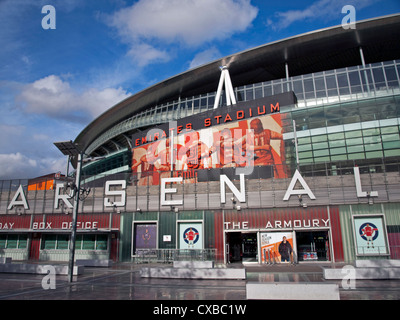 Exterior of Emirates Stadium, current home of Arsenal Football Club ...