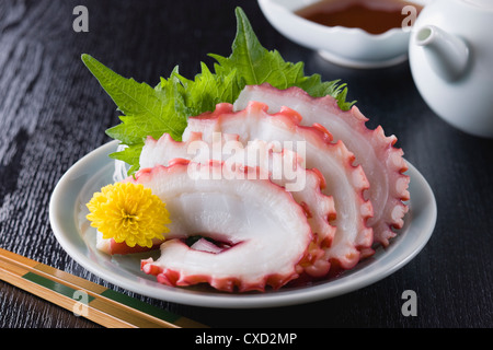 japanese food, octopus tako sashimi on buffet line Stock Photo - Alamy