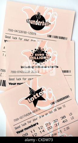 National Lottery Thunderball tickets Stock Photo - Alamy