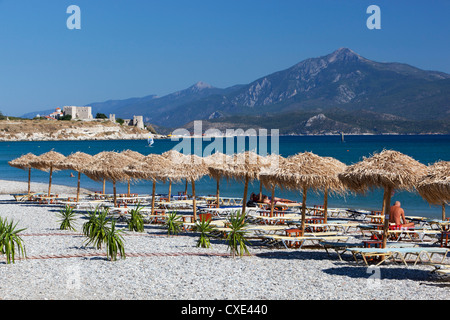 Beach at Pythagorion Samos Greece Stock Photo - Alamy