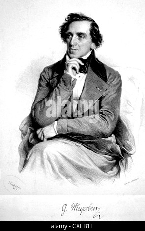 GIACOMO MEYERBEER (1791-1864) German opera composer Stock Photo - Alamy