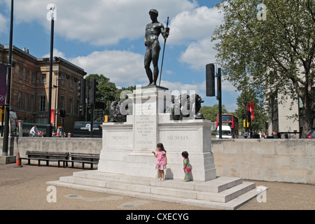 A memorial to The Machine Gun Corps of World War One in Wyndham Park ...