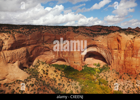 Historical Relic - Navajo Monument. Prehistoric cave in a giant canyon ...