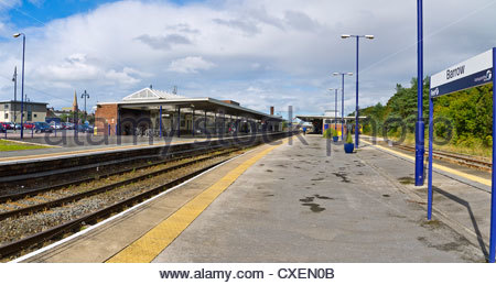Barrow-in-Furness railway station Cumbrian coast line semaphore Stock ...