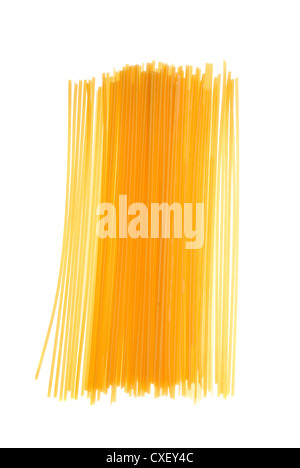 uncooked spaghetti noodles isolated on a white background Stock Photo ...