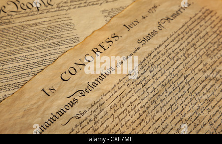 US Constitution, Declaration of Independence, Bill of Rights with a ...