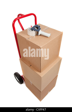 Delivery on the dolly by hand Stock Photo - Alamy