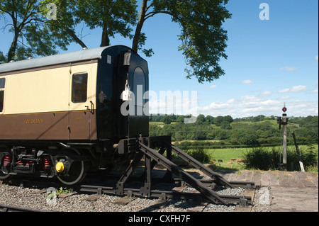 Railway carriage at Titley Junction Stock Photo - Alamy