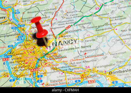 MAP OF NANCY FRANCE Stock Photo - Alamy