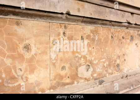 World War Two bullet holes on a headstone in the Australian National ...