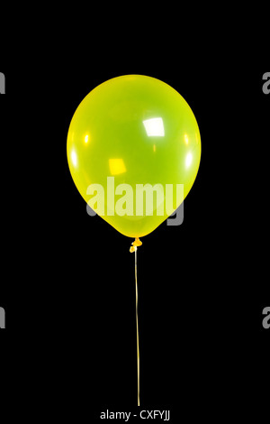 Single yellow balloon isolated on white. Clipping path included Stock ...
