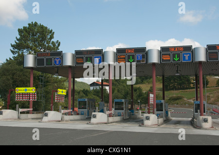French motorway toll booths southwest France Stock Photo - Alamy