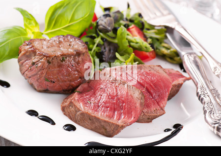 Fresh and raw meat Sirloin medallions steak fillets ready to cook Stock ...