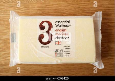 Essential Waitrose English cheddar cheese Stock Photo - Alamy