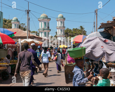 Serekunda market stalls Gambia West Africa Stock Photo - Alamy