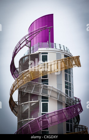 The Beacon Vertical Pier Esplanade Redcar UK Stock Photo - Alamy