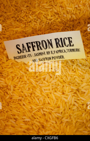 Uncooked Saffron Rice Grains Stock Photo - Alamy