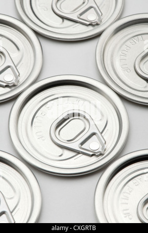 Tin can pull tabs Stock Photo - Alamy