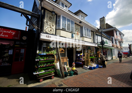 Gullivers Faversham town shops town centre streets Kent england UK ...